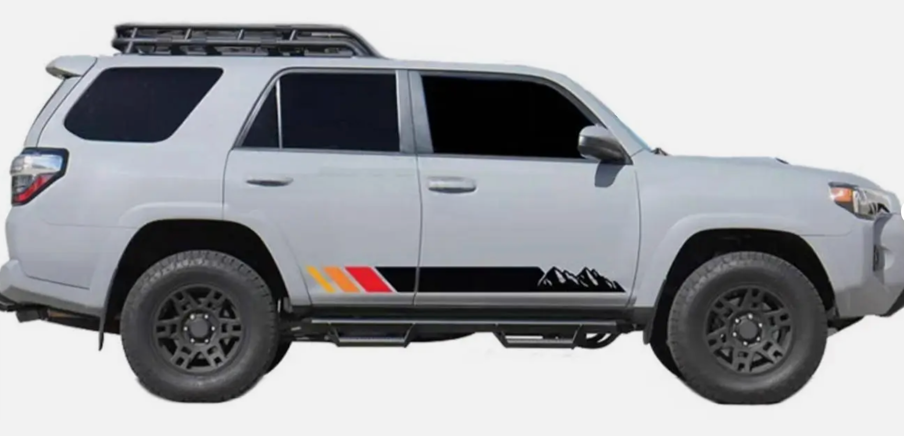 Graphic Side Skirt Stripe Mountain Sticker Kit For Toyota 4Runner Car ...