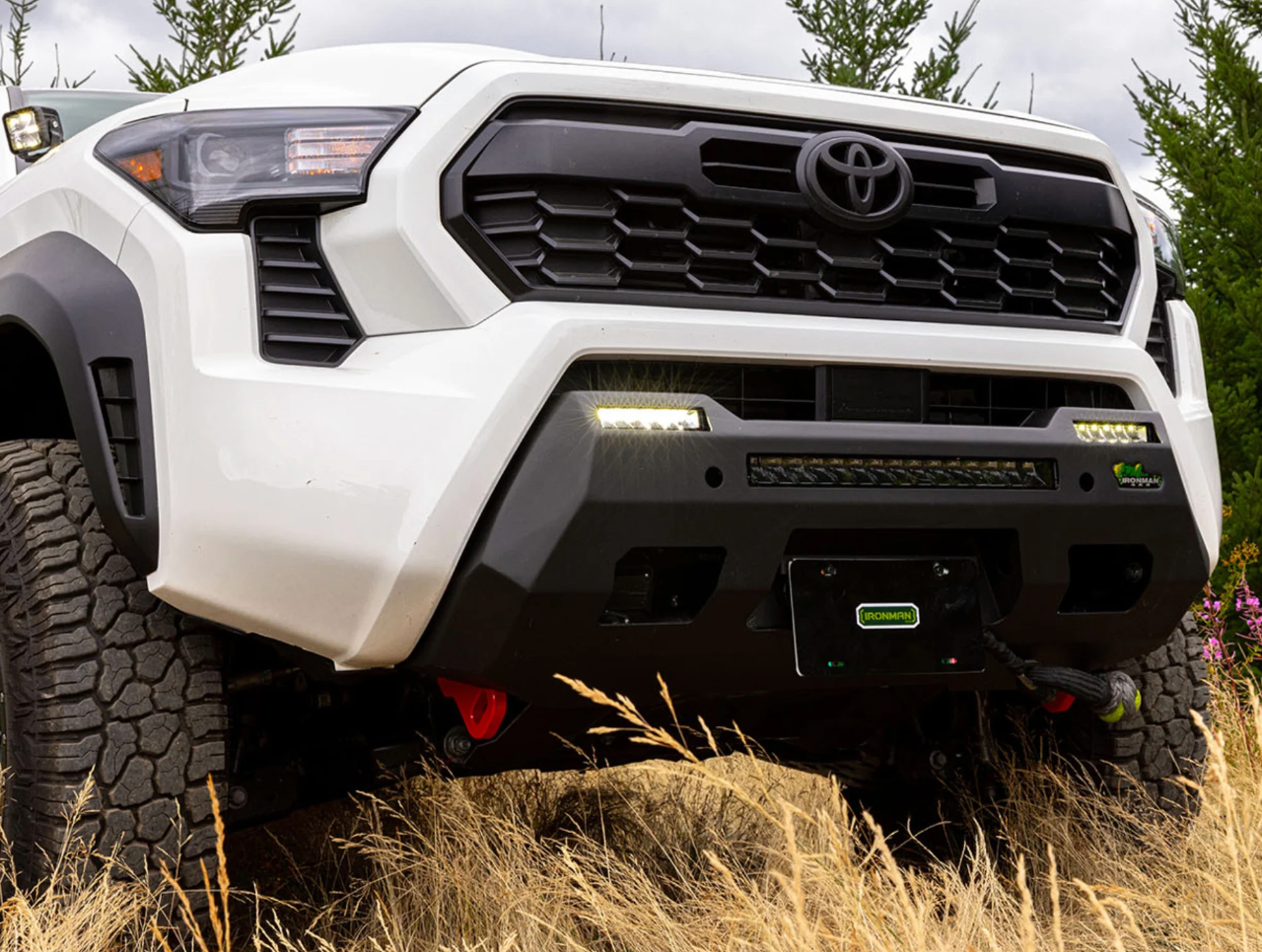Ironman 4x4 Raid Front Winch Bumper Kit with Light bars for Toyota Tac ...